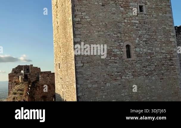 Assisi, Umbria, Italy January 10, 2026: Rocca Maggiore, a medieval ...