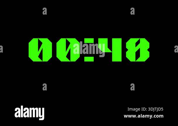 60-second or one minute digital countdown timer featuring bold neon ...