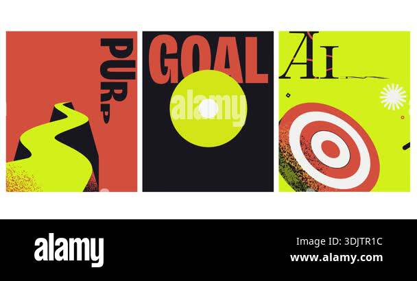 Halftone Poster Set. Moving banner with hands pointing towards targets ...