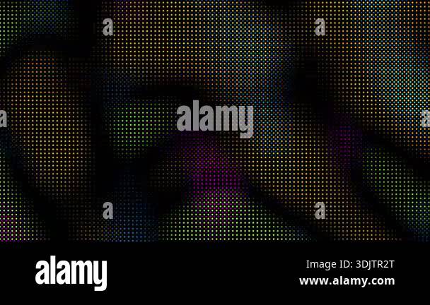 Animated abstract technology random dots and grid 4K on black ...