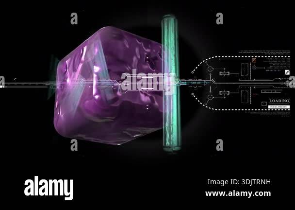 Two alien spheres being scanned and analyzed by a futuristic user ...