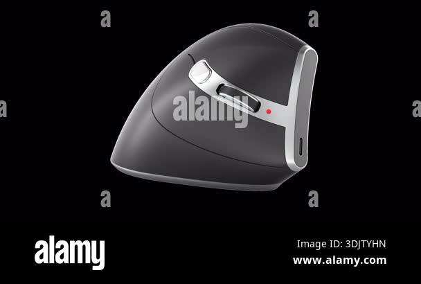 Vertical ergonomic computer mouse rotation animation seamlessly ...