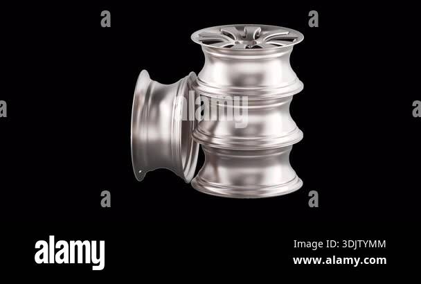 Alloy wheel rims, chrome car rims stack rotation animation seamlessly ...