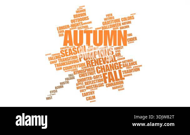 Autumn Whispers: A Dry Leaf Word Cloud Stock Video Footage - Alamy