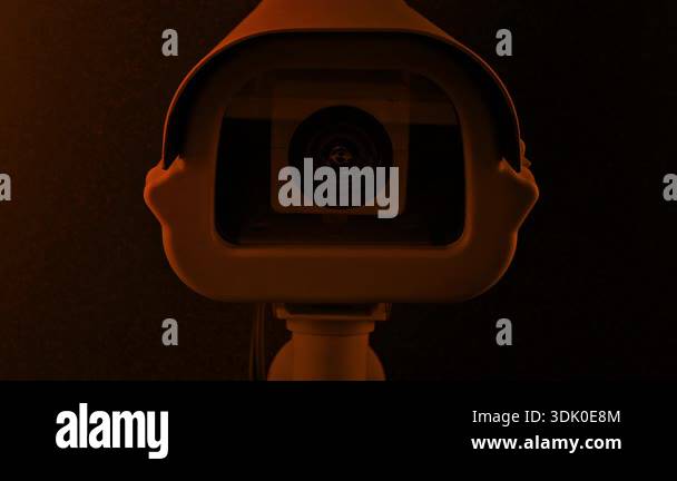 CCTV Camera Front View In Street Light Loop Stock Video Footage - Alamy