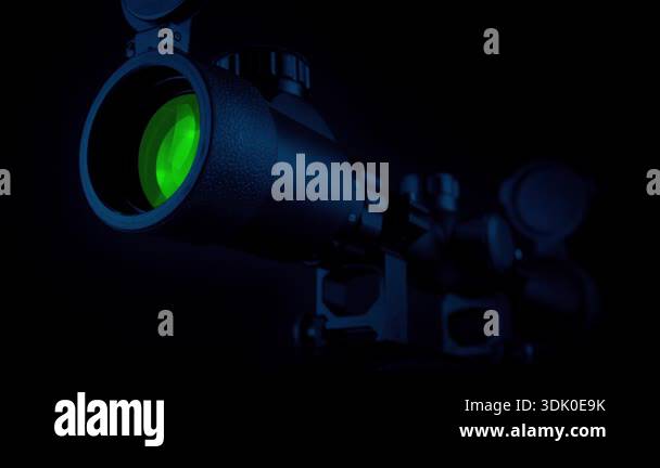 Night Vision Scope On Rifle Closeup Stock Video Footage - Alamy