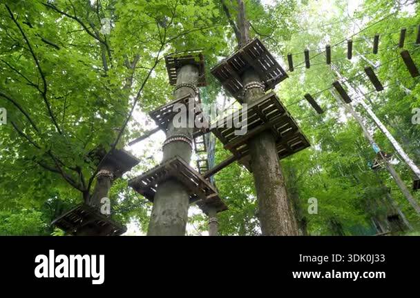 Professional equipment and heavy-duty rope knots in a sports rope town ...