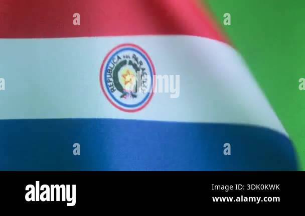 Flags of the world, flag of Paraguay on green screen Stock Video ...