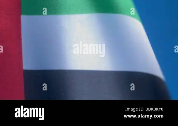 Flags of the world, flag of United Arab Emirates on blue screen Stock ...