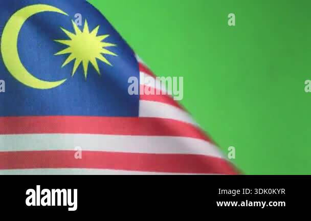 Flags of the world, flag of Malaysia on green screen Stock Video ...