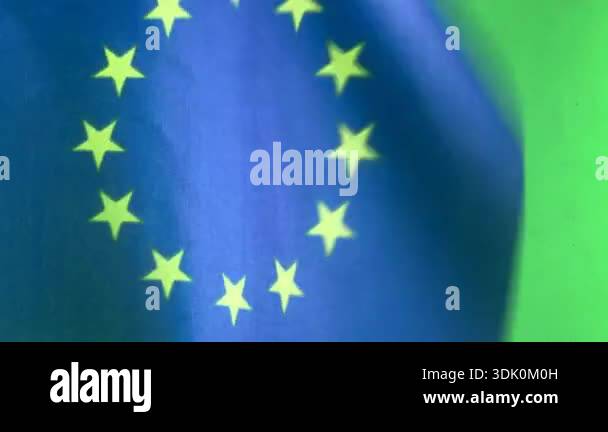 Flags of the world, flag of European Union on green screen Stock Video ...