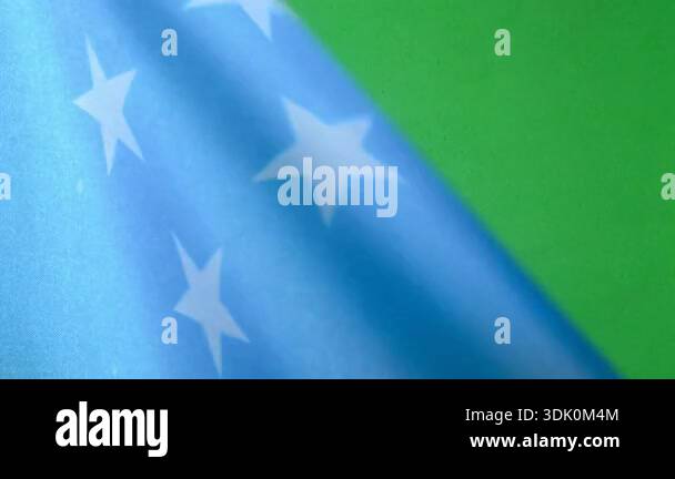 Flags of the world, flag of Federated States of Micronesia on green ...