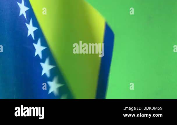 Flags of the world, flag of Bosnia ed Erzegovina on green screen Stock ...