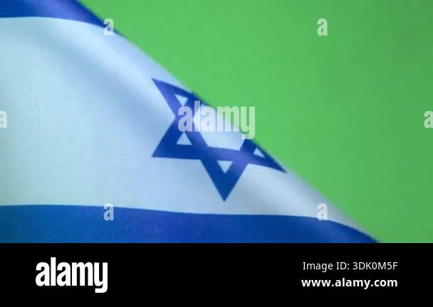 Flags of the world, flag of Israel on green screen Stock Video Footage ...