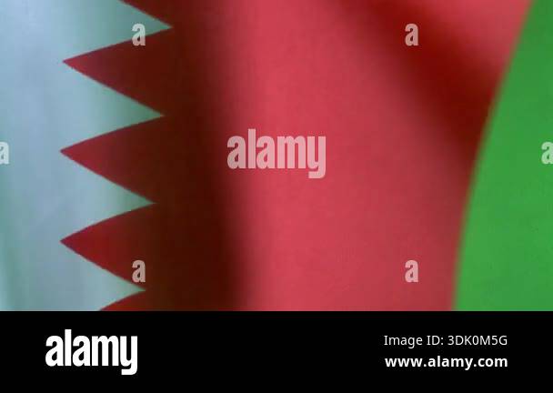 Flags of the world, flag of Bahrein on green screen Stock Video Footage ...