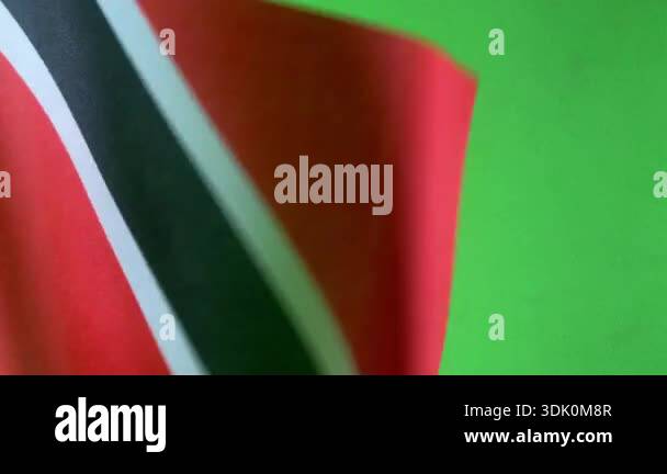 Flags of the world, flag of Trinidad and Tobago on green screen Stock ...