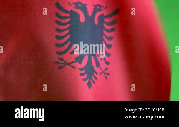 Flags of the world, flag of Albania on green screen Stock Video Footage ...