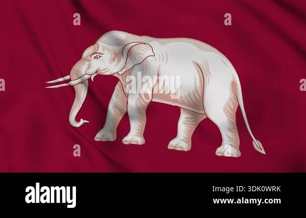 Thailand Flag Loop. Realistic 4K. 30 fps flag of the Thailand Stock ...