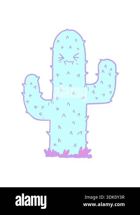 shivering motion animation of cactus cartoon Stock Video Footage - Alamy