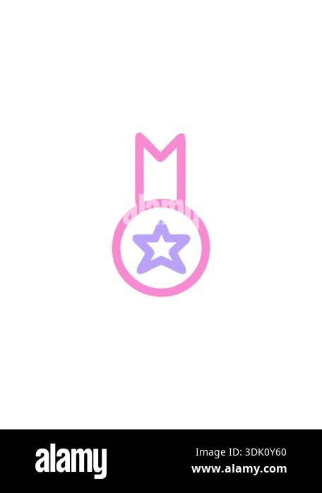 radioactive glowing animation of medal award symbol icon Stock Video ...