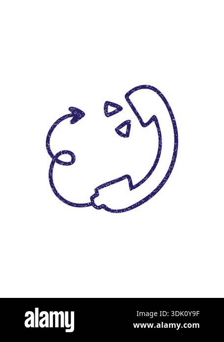 starburst effect animation of Talking Telephone Charcoal Drawing Stock ...