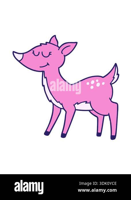 vibrating motion animation of a cartoon deer Stock Video Footage - Alamy