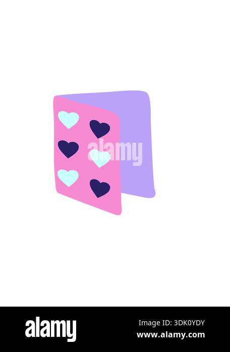 horizontally vibrating animation of valentine card design Stock Video ...