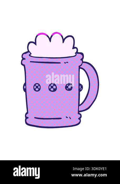 power up animation of comic book style cartoon beer tankard Stock Video ...