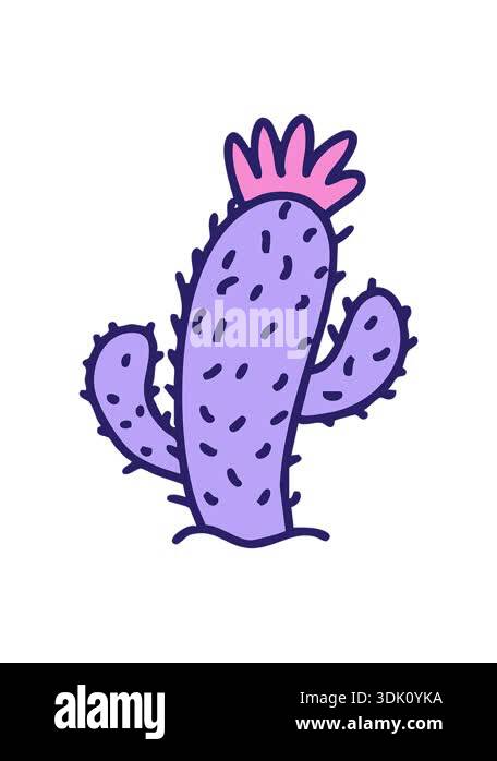 shine light effect animation of traditional flowering cactus plant ...