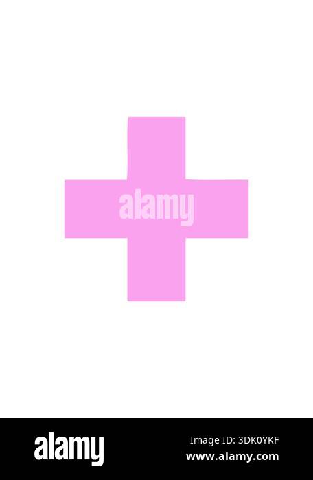 neon light effect animation of flat symbol of a addition symbol icon ...