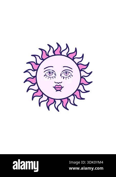 flashy sales animation of smiling sun design Stock Video Footage - Alamy