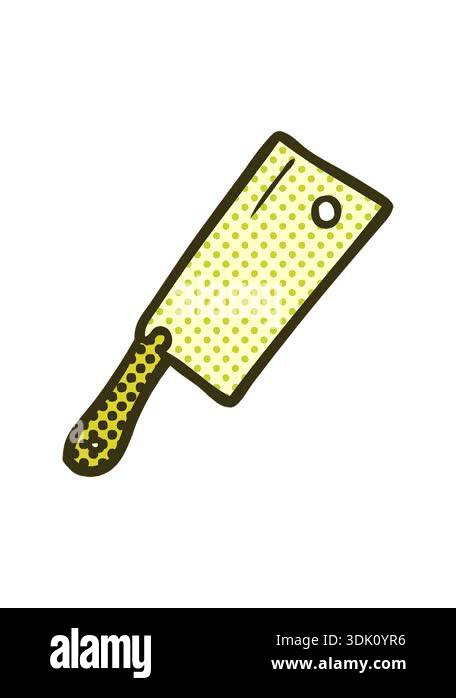 changing color animation of cartoon meat cleaver Stock Video Footage ...