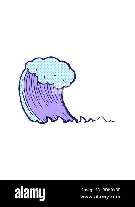 pixelize effect animation of cartoon wave Stock Video Footage - Alamy