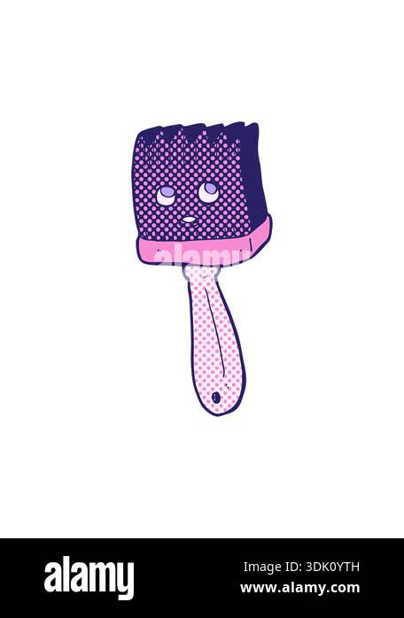 power up animation of cartoon brush element Stock Video Footage - Alamy