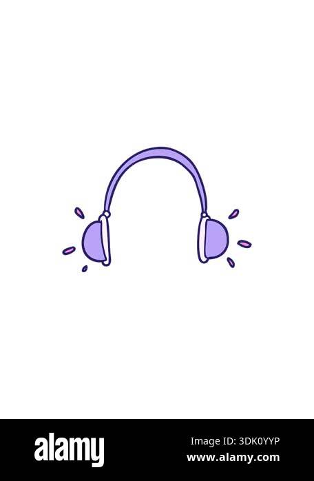 flashy sales animation of cartoon head phones Stock Video Footage - Alamy