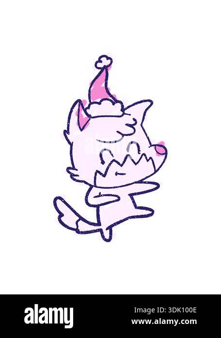 shine light effect animation of Festive Fox Chalk Drawing Stock Video ...