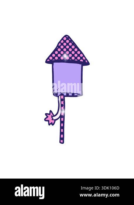 glitter effect animation of cartoon firework image Stock Video Footage ...