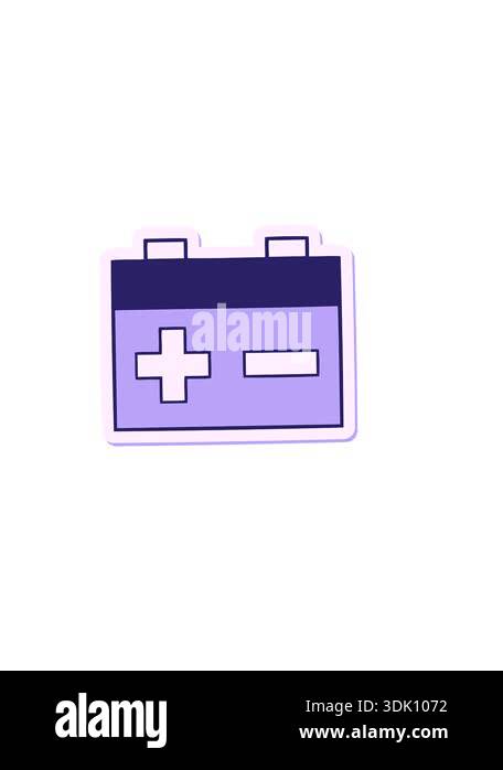 horizontally vibrating animation of sticker of a cute cartoon car ...