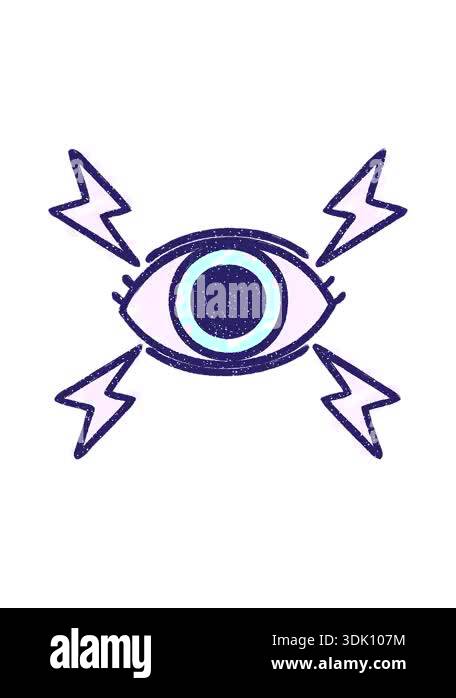 pixelize effect animation of Occult Eye Chalk Drawing Stock Video ...