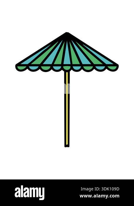 shine light effect animation of a folding brazilian beach parasol Stock ...