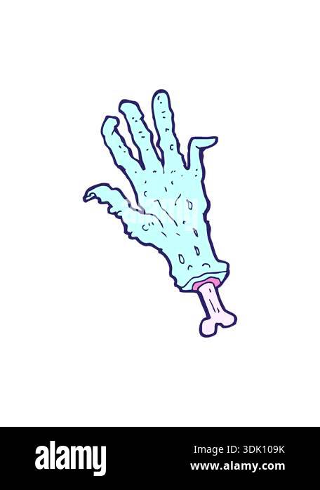 pixelize effect animation of a cartoon zombie hand Stock Video Footage ...