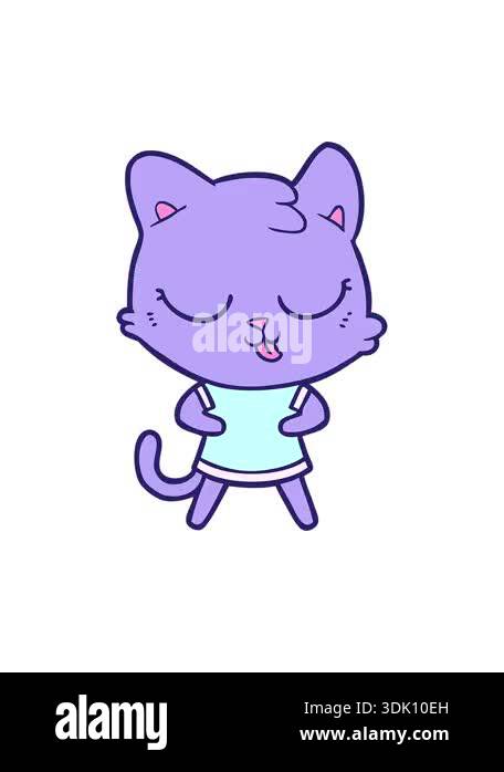 pixelize effect animation of a retro cartoon cat character Stock Video ...