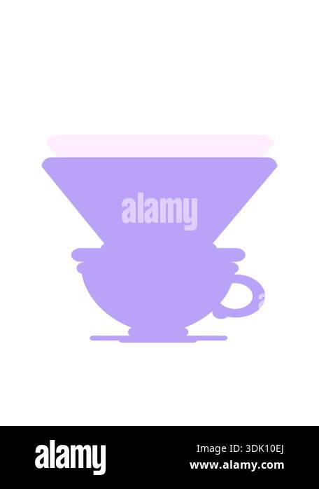 bobbing motion animation of coffee cup with drip filter Stock Video ...