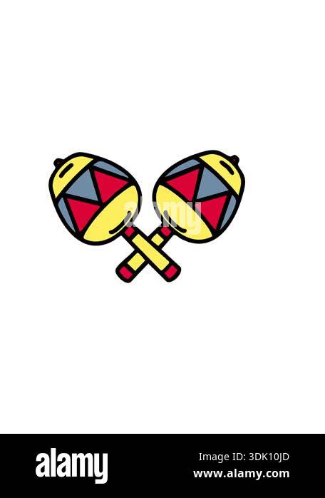 horizontally vibrating animation of brazilian maracas traditional ...