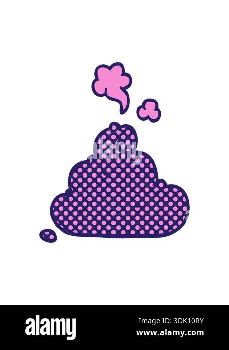 jiggle and pause animation of cartoon doodle poop Stock Video Footage ...