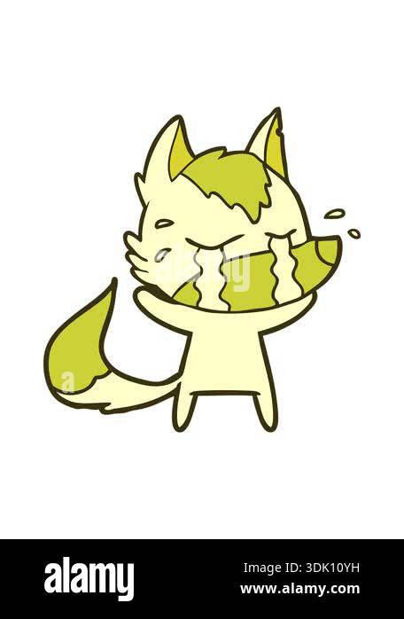 changing color animation of cartoon crying wolf Stock Video Footage - Alamy