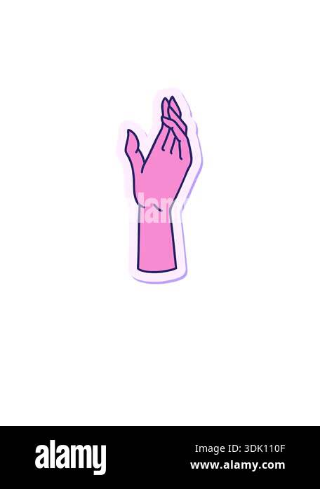 rise and float animation of sticker of tattoo in traditional style of a ...