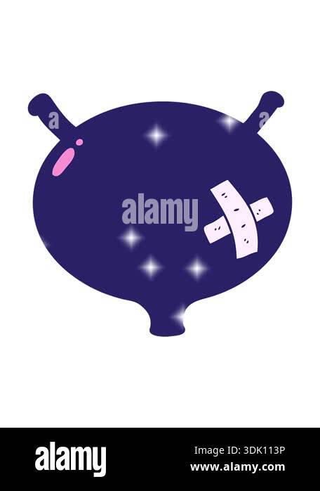 glitter effect animation of cartoon bladder Stock Video Footage - Alamy