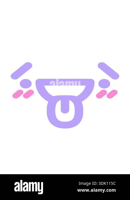 bobbing motion animation of tired happy face icon Stock Video Footage ...