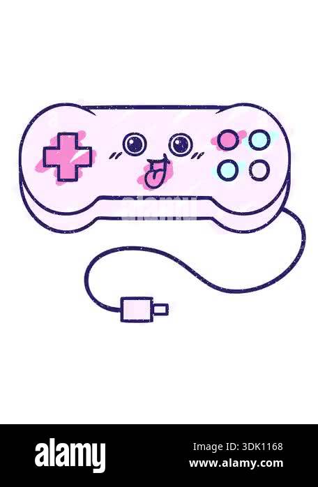 shivering motion animation of Game Controller Chalk Drawing Stock Video ...